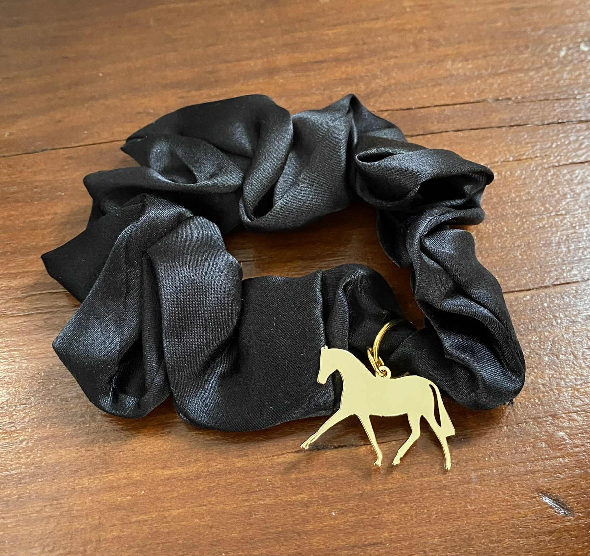 Black Horse Scrunchie – Exclusively Equine