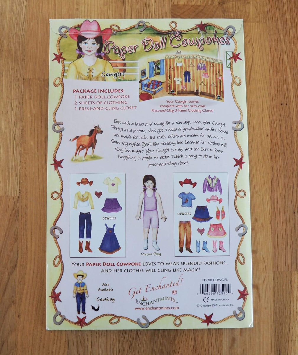 Cow Girl Paper Doll CowPoke – Exclusively Equine