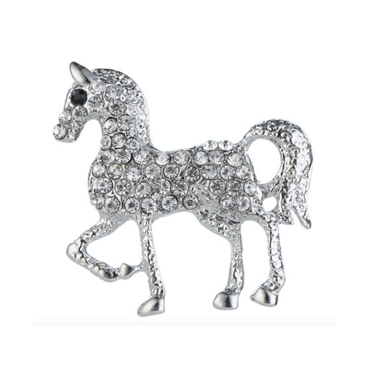 Prancing Horse Brooch - Silver – Exclusively Equine
